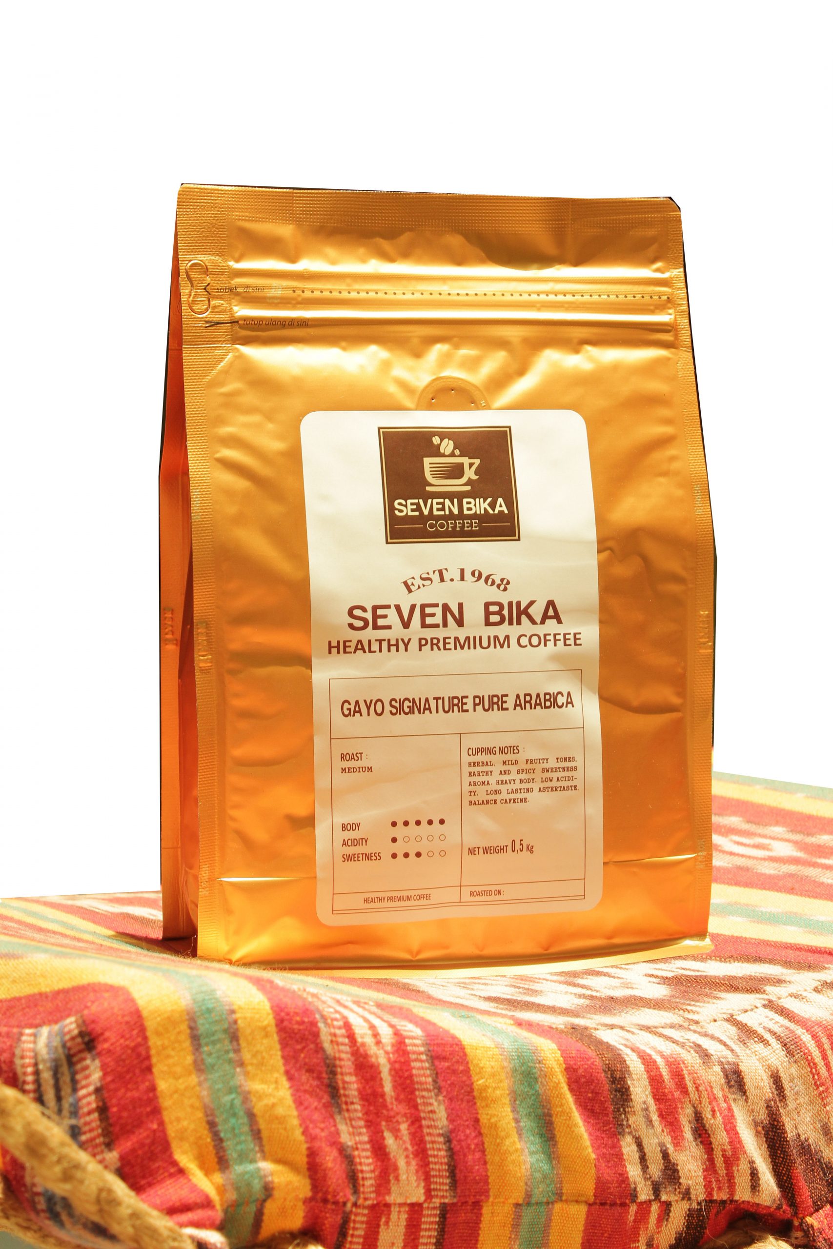 SEVEN BIKA GAYO SIGNATURE PURE ARABICA 500 Gr [Ground] - Seven Bika Coffee