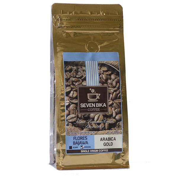 SEVEN BIKA FLORES BAJAWA ARABICA GOLD 200 Gr [Ground] - Seven Bika Coffee