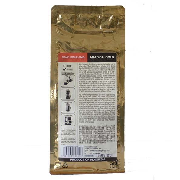 SEVEN BIKA GAYO HIGHLAND GOLD BLEND 165 Gr [Ground] - Seven Bika Coffee