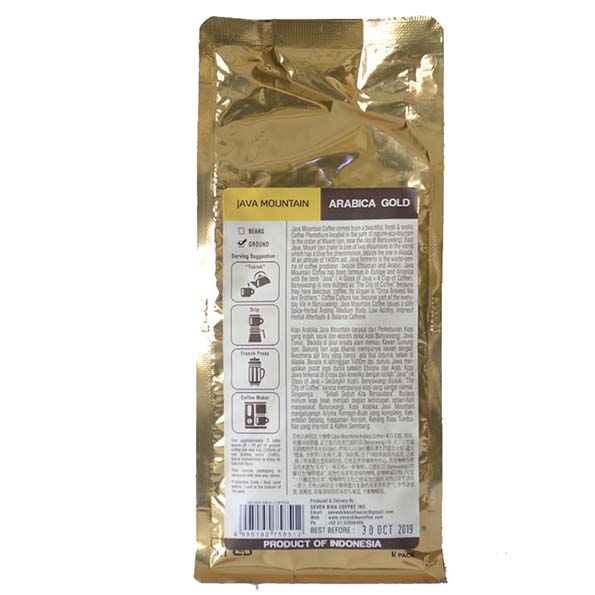 SEVEN BIKA JAVA MOUNTAIN ARABICA GOLD 200 Gr [Ground] - Seven Bika Coffee