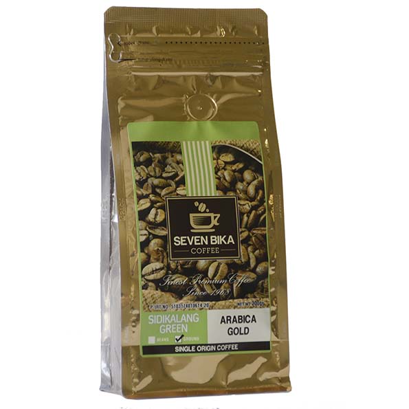 SEVEN BIKA SIDIKALANG GREEN ARABICA GOLD 200Gr [Ground] - Seven Bika Coffee