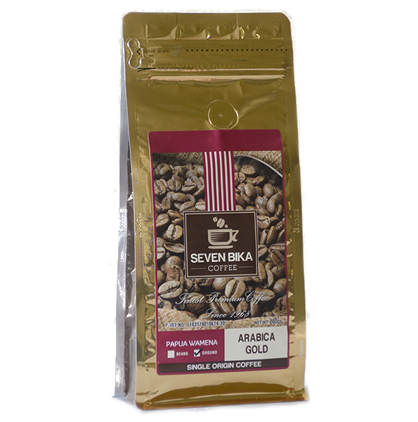 SEVEN BIKA PAPUA WAMENA GOLD BLEND 165 Gr [Ground] - Seven Bika Coffee