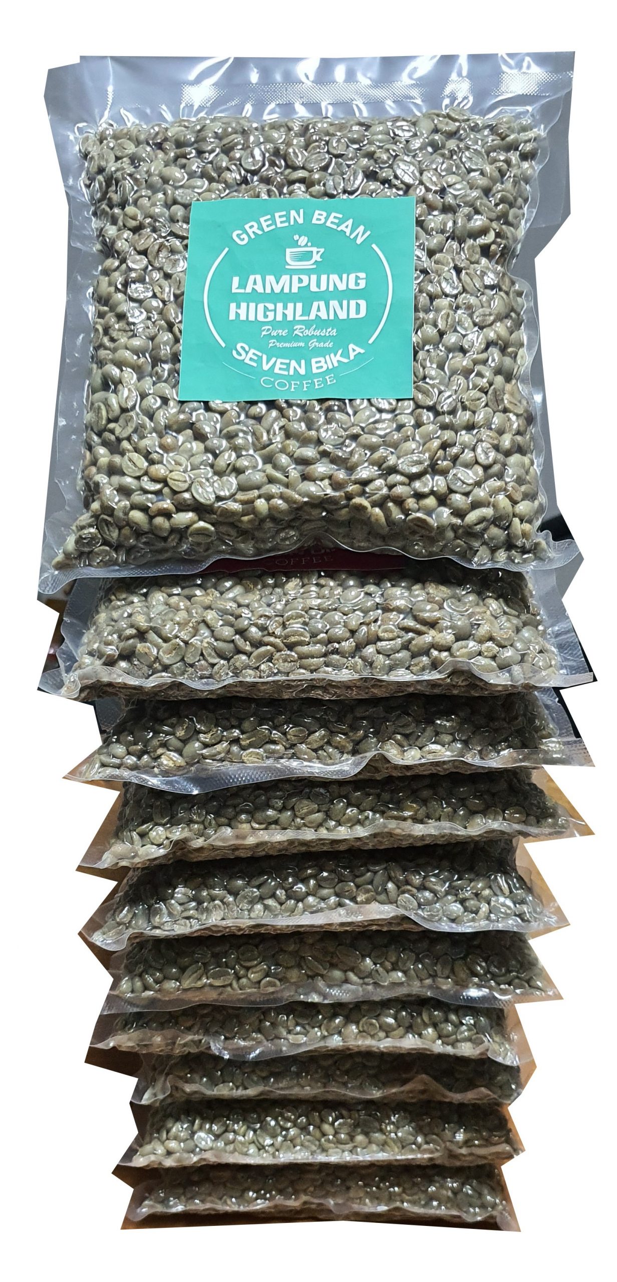 SEVEN BIKA LAMPUNG HIGHLAND PURE ROBUSTA GREEN BEANS / BIJI MENTAH 1 KG ...