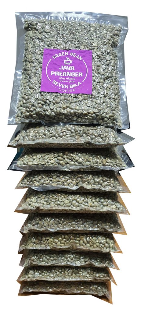 SEVEN BIKA JAVA PREANGER PURE ARABICA GREEN BEANS / BIJI MENTAH 1 KG ...